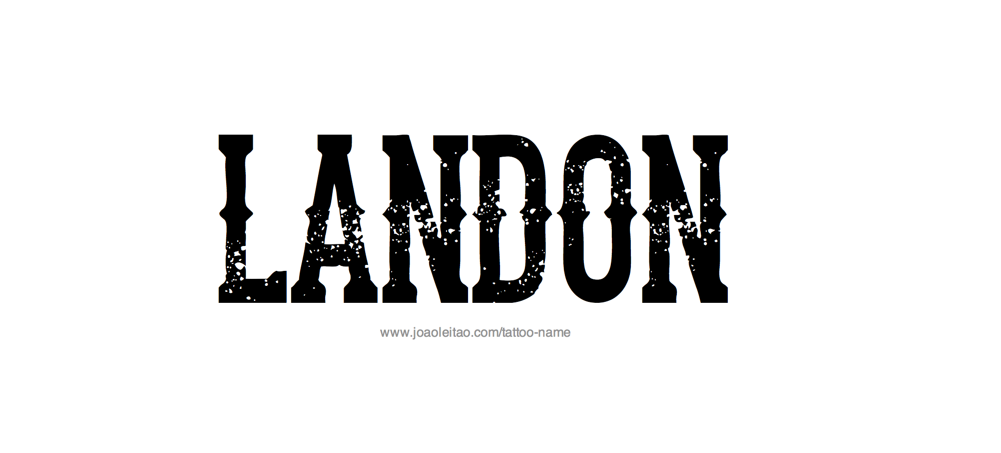 Landon Name Tattoo Designs