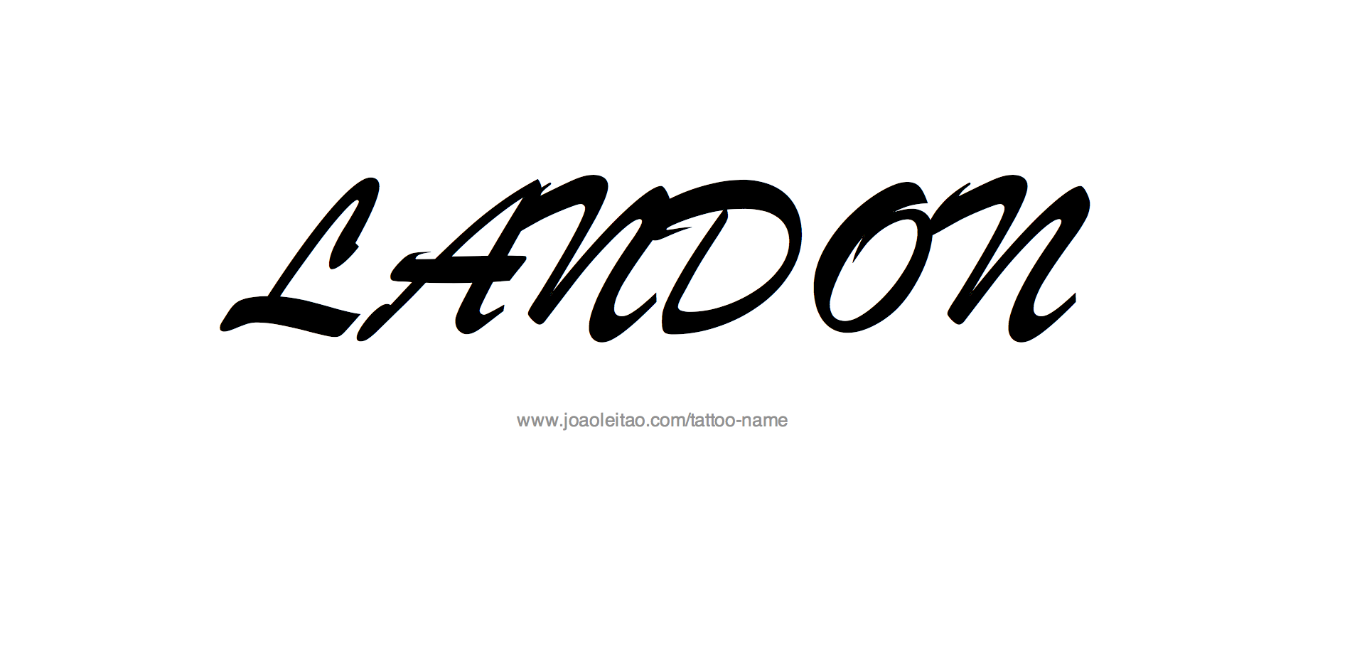 Landon Name Tattoo Designs
