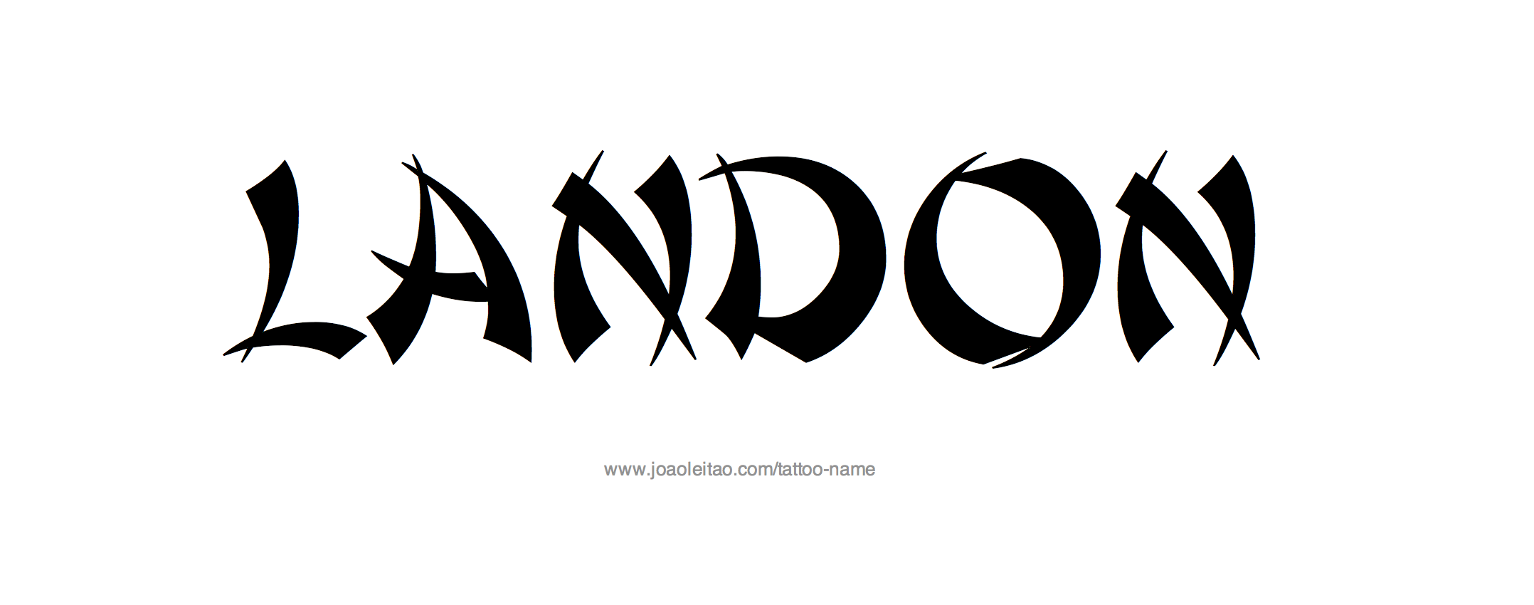 Landon Name Tattoo Designs