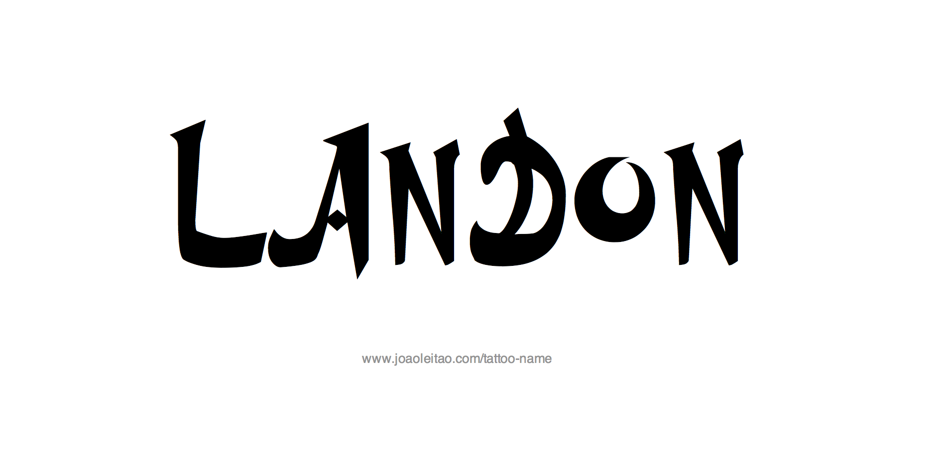 Landon Name Tattoo Designs
