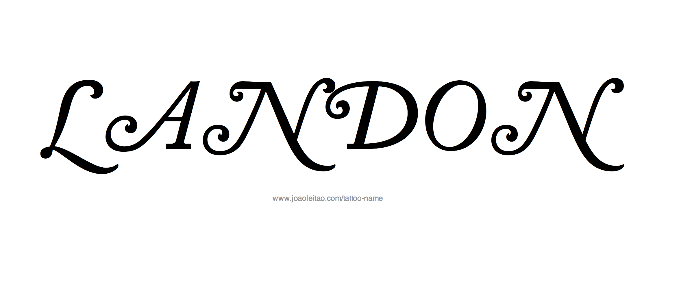 Landon Name Tattoo Designs