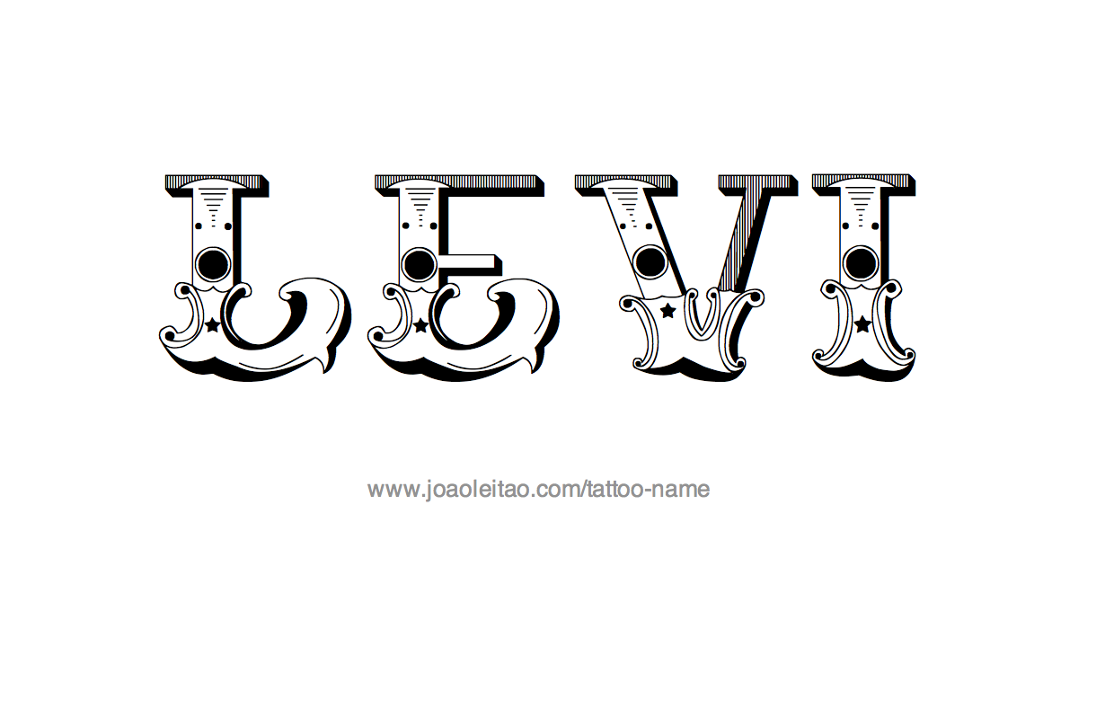Levi Name Tattoo Designs