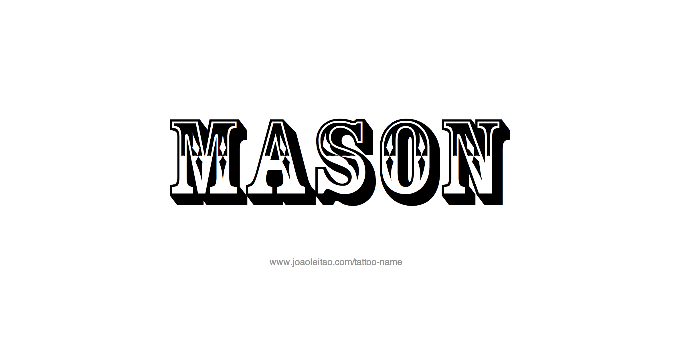 Mason Name Tattoo Designs