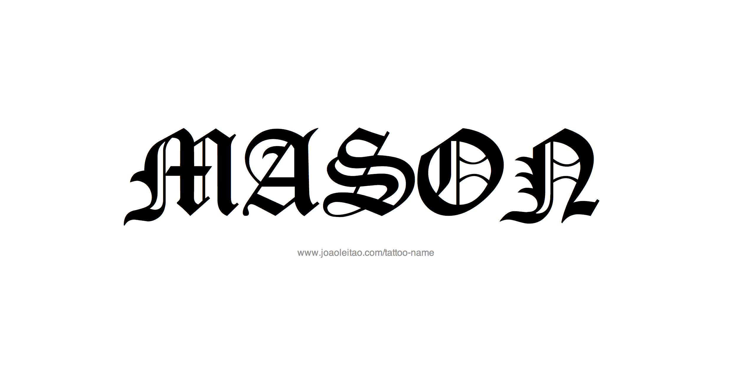 Mason Name Tattoo Designs