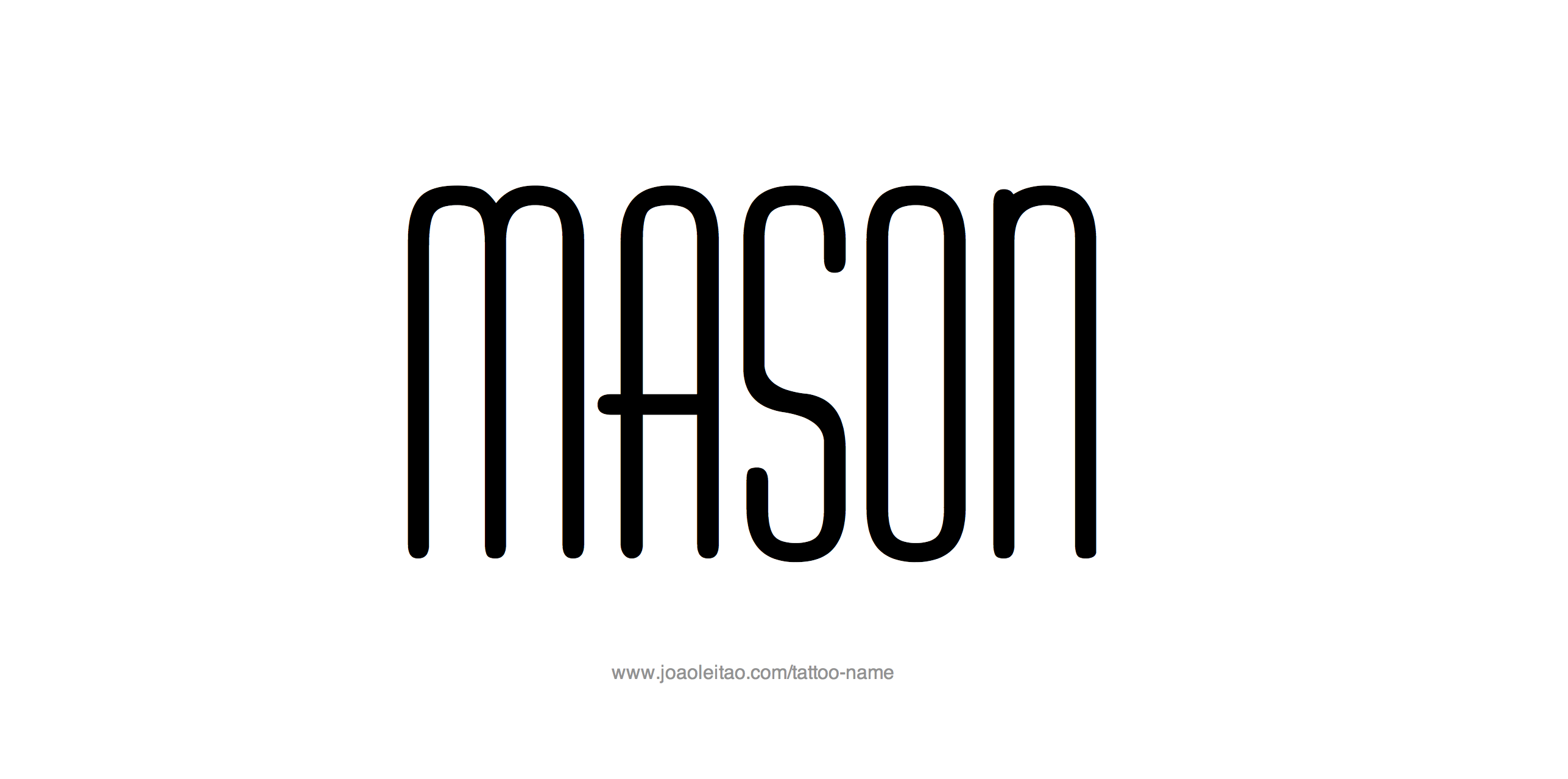 Mason Name Tattoo Designs