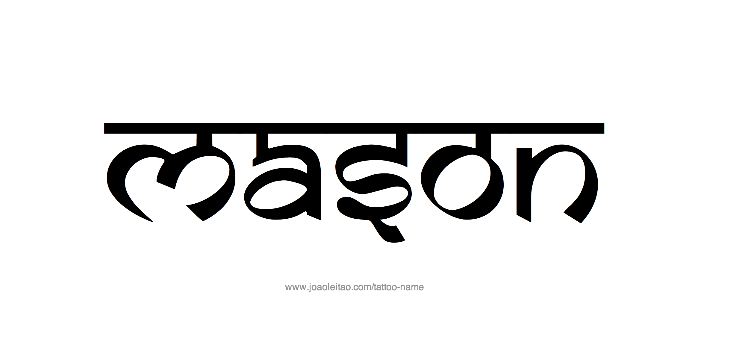 Mason Name Tattoo Designs