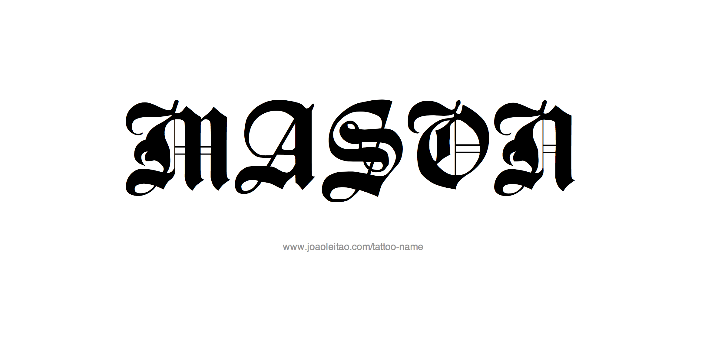 Mason Name Tattoo Designs