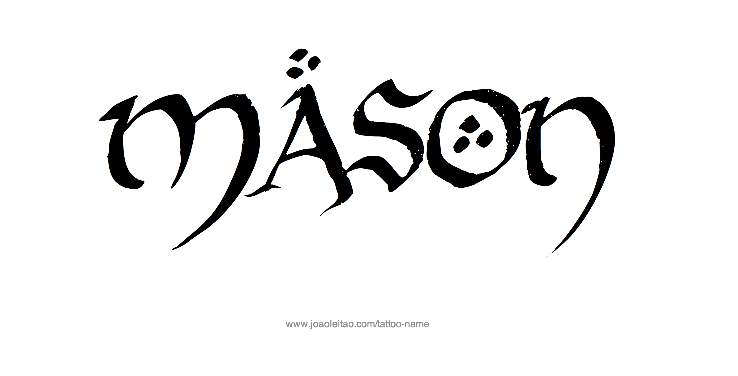 Mason Name Tattoo Designs