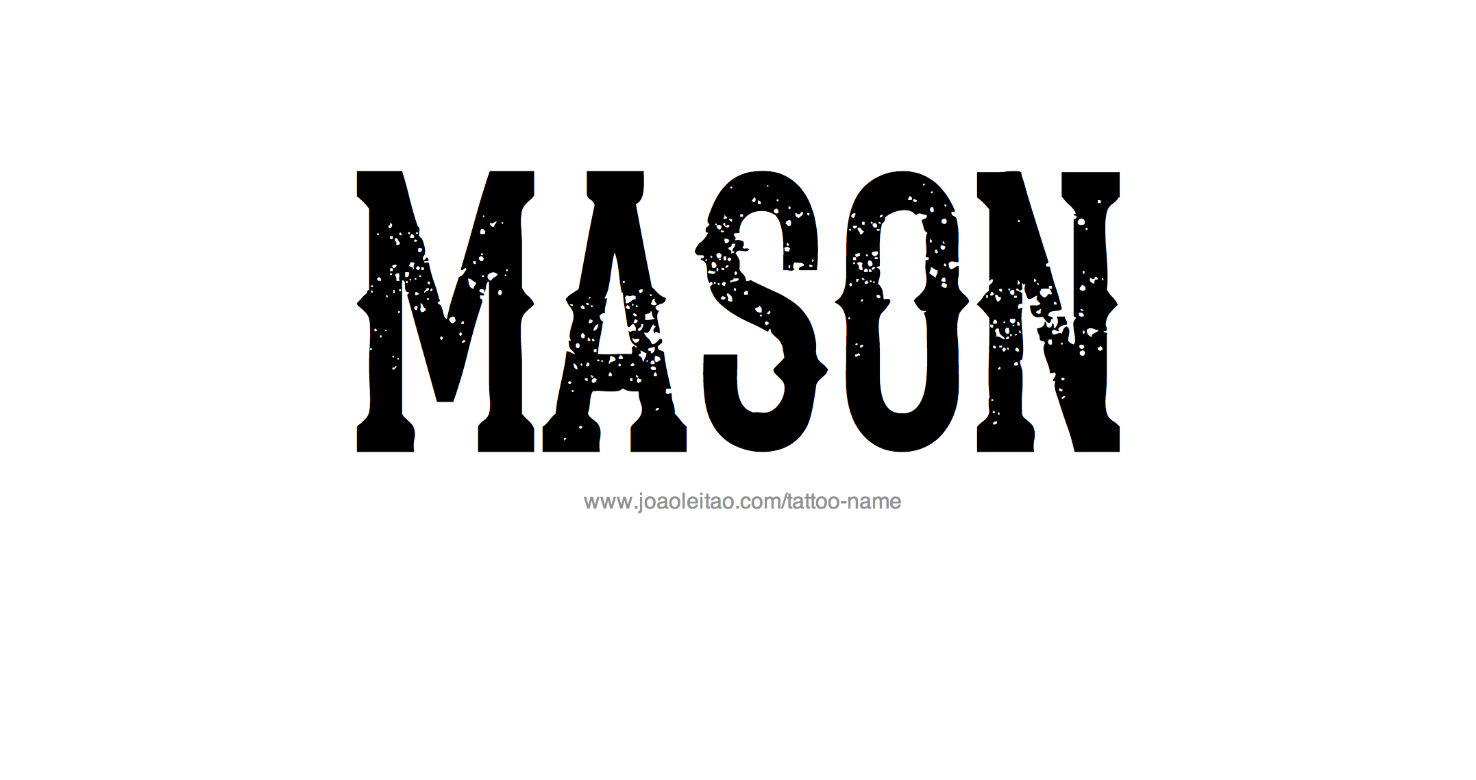 Mason Name Tattoo Designs