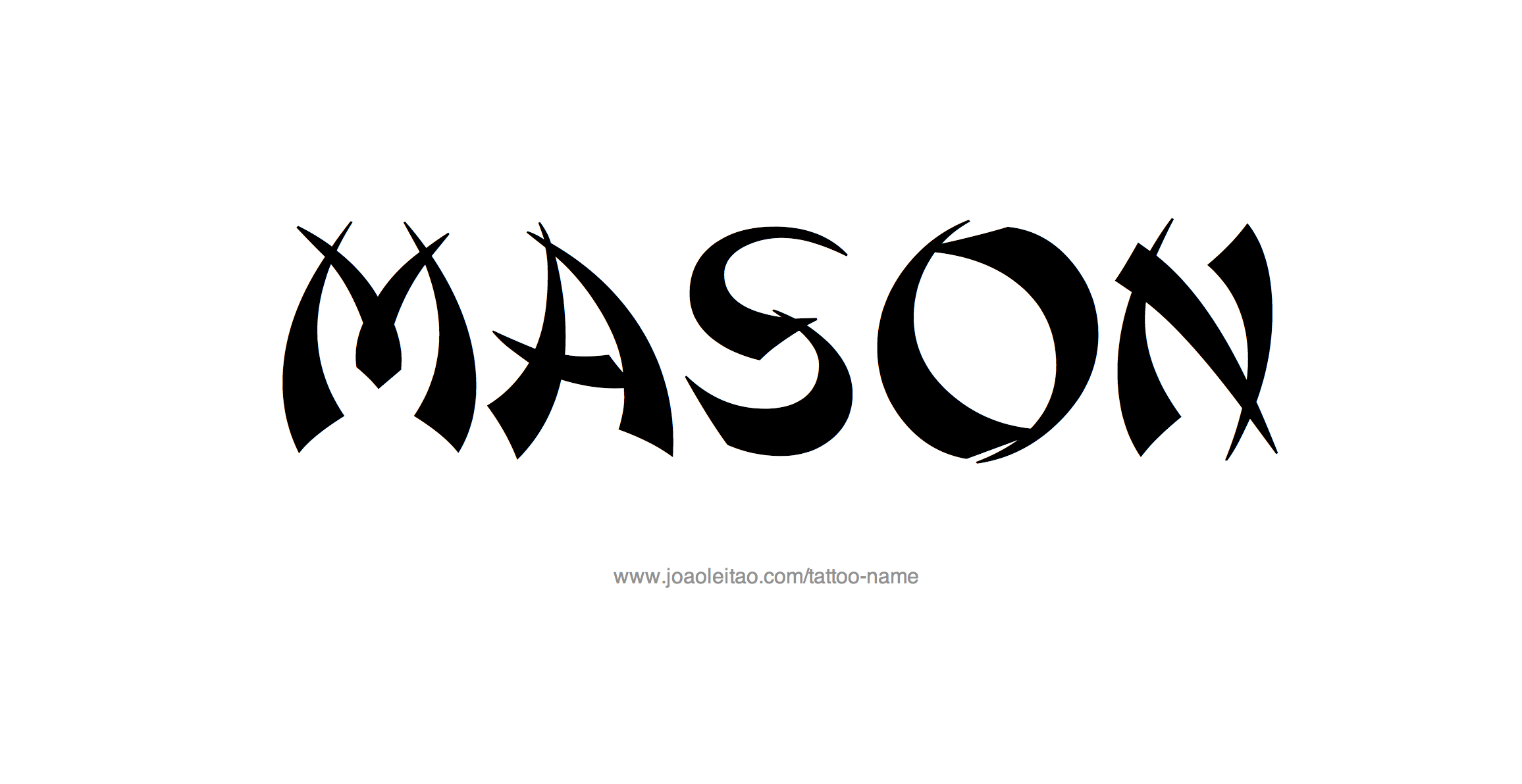 Mason Name Tattoo Designs