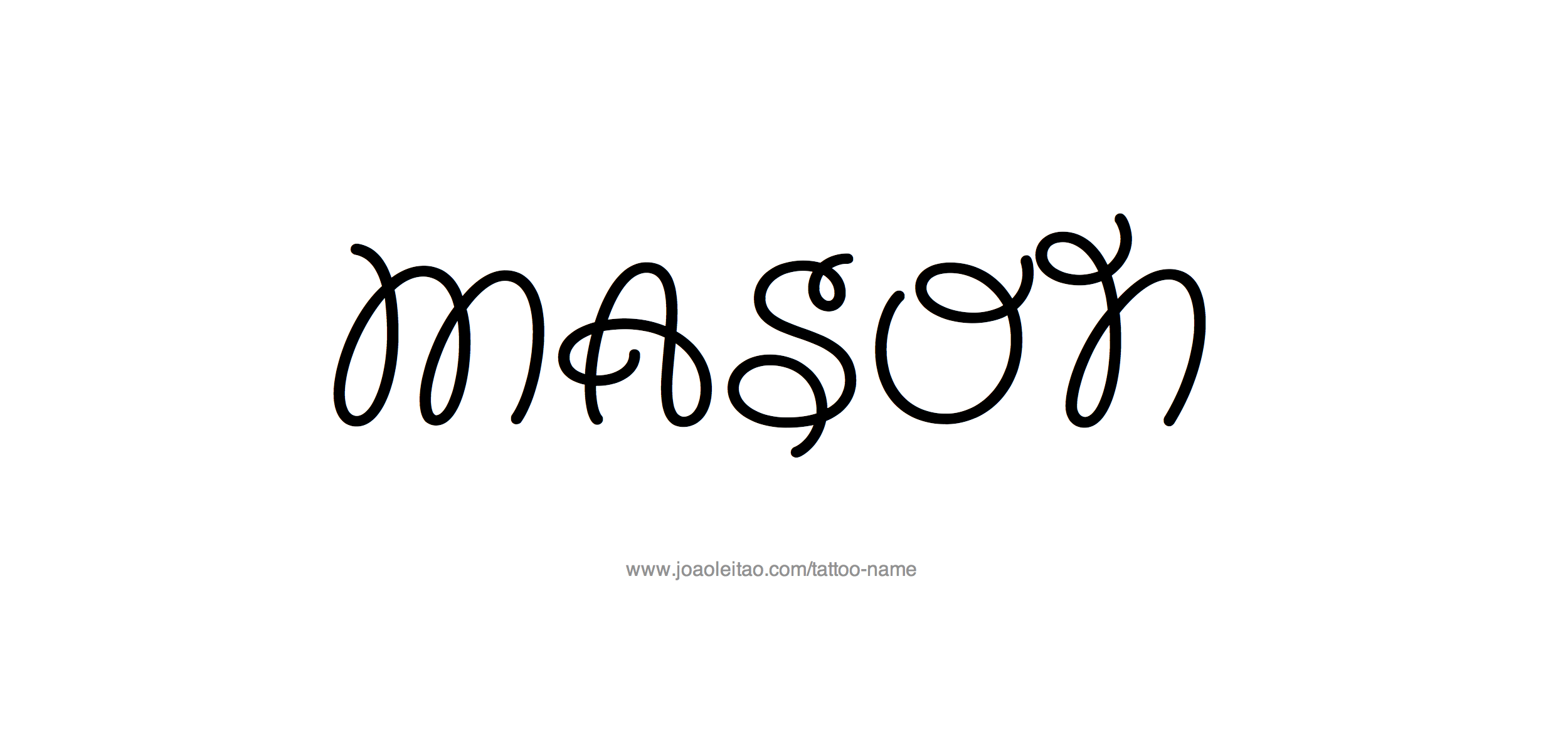 Mason Name Tattoo Designs
