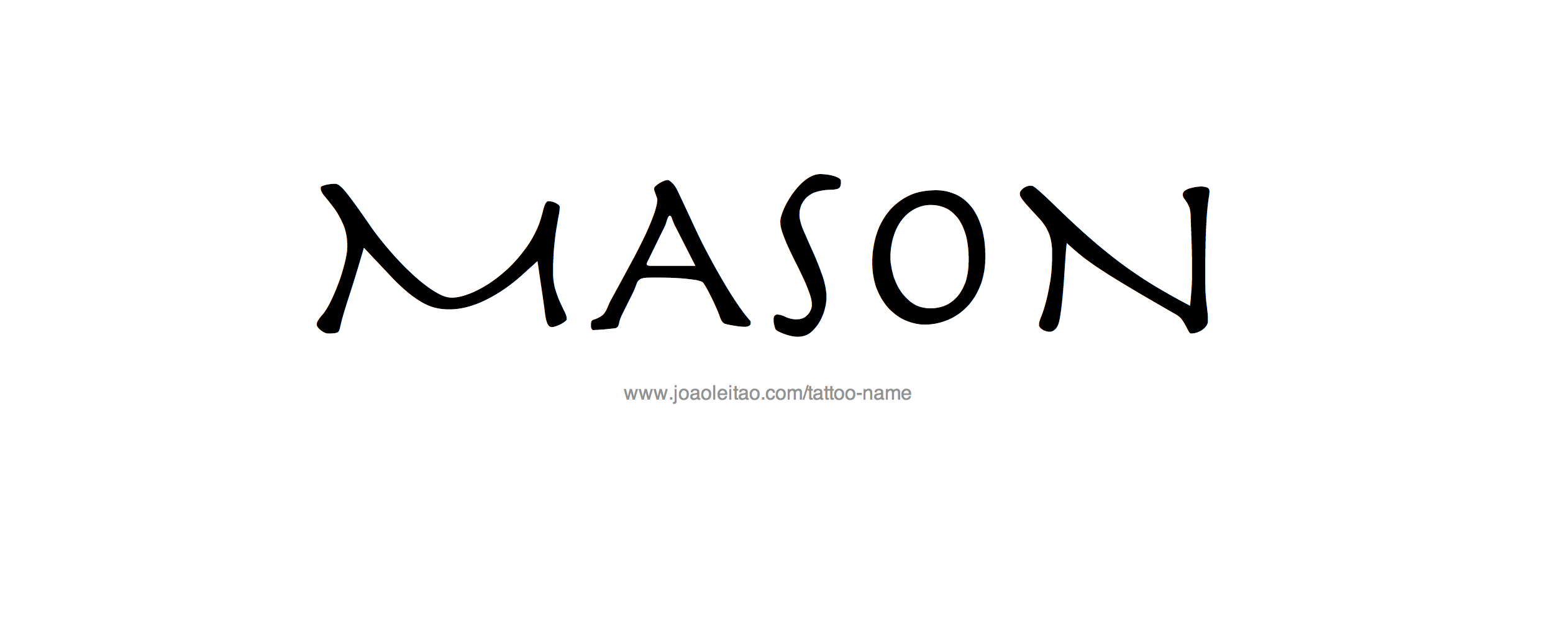 Mason Name Tattoo Designs