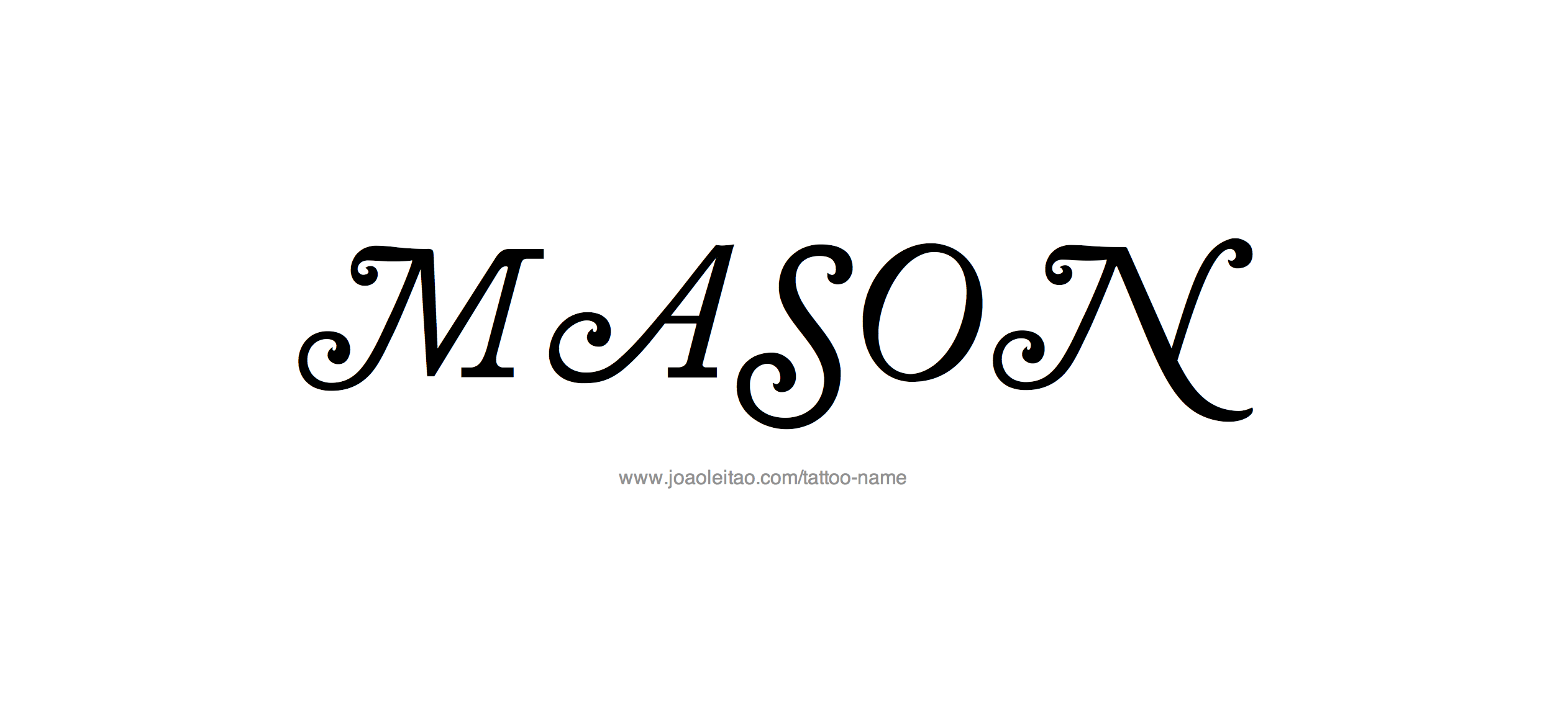 Mason Name Tattoo Designs
