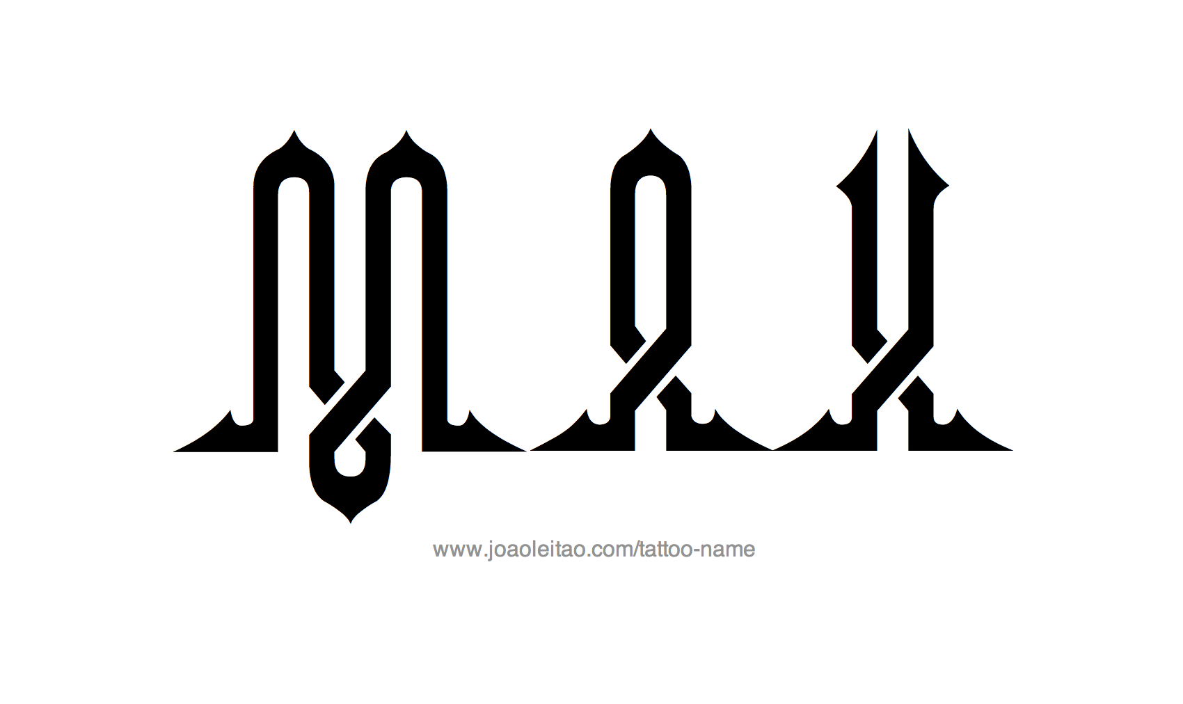 Max Name Tattoo Designs