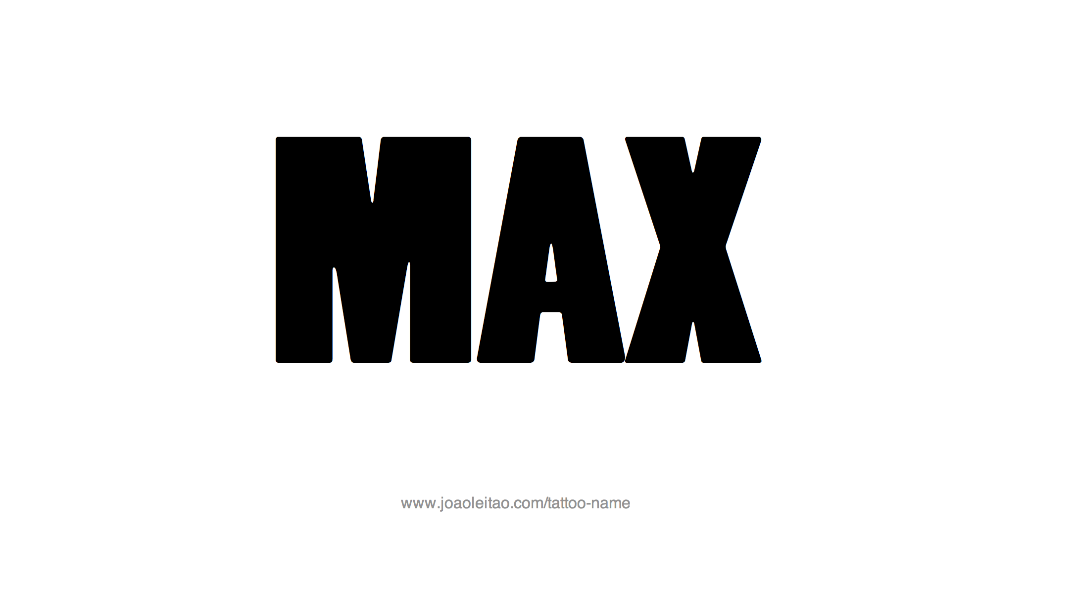 Max Name Tattoo Designs