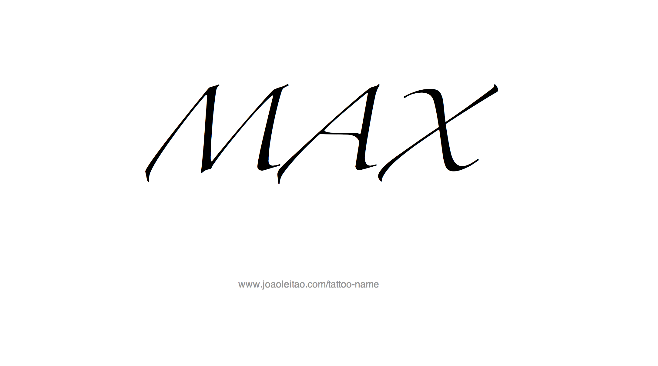 Max Name Tattoo Designs