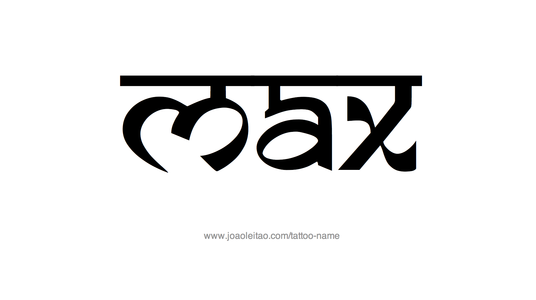 Max Name Tattoo Designs