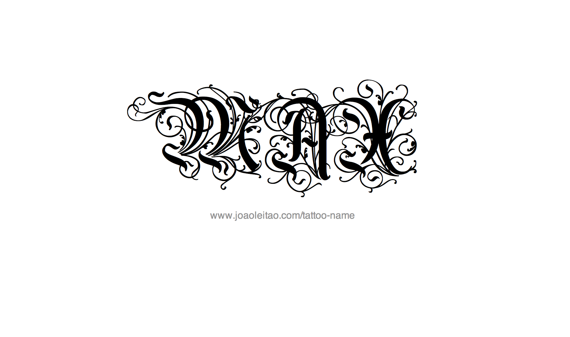 Max Name Tattoo Designs