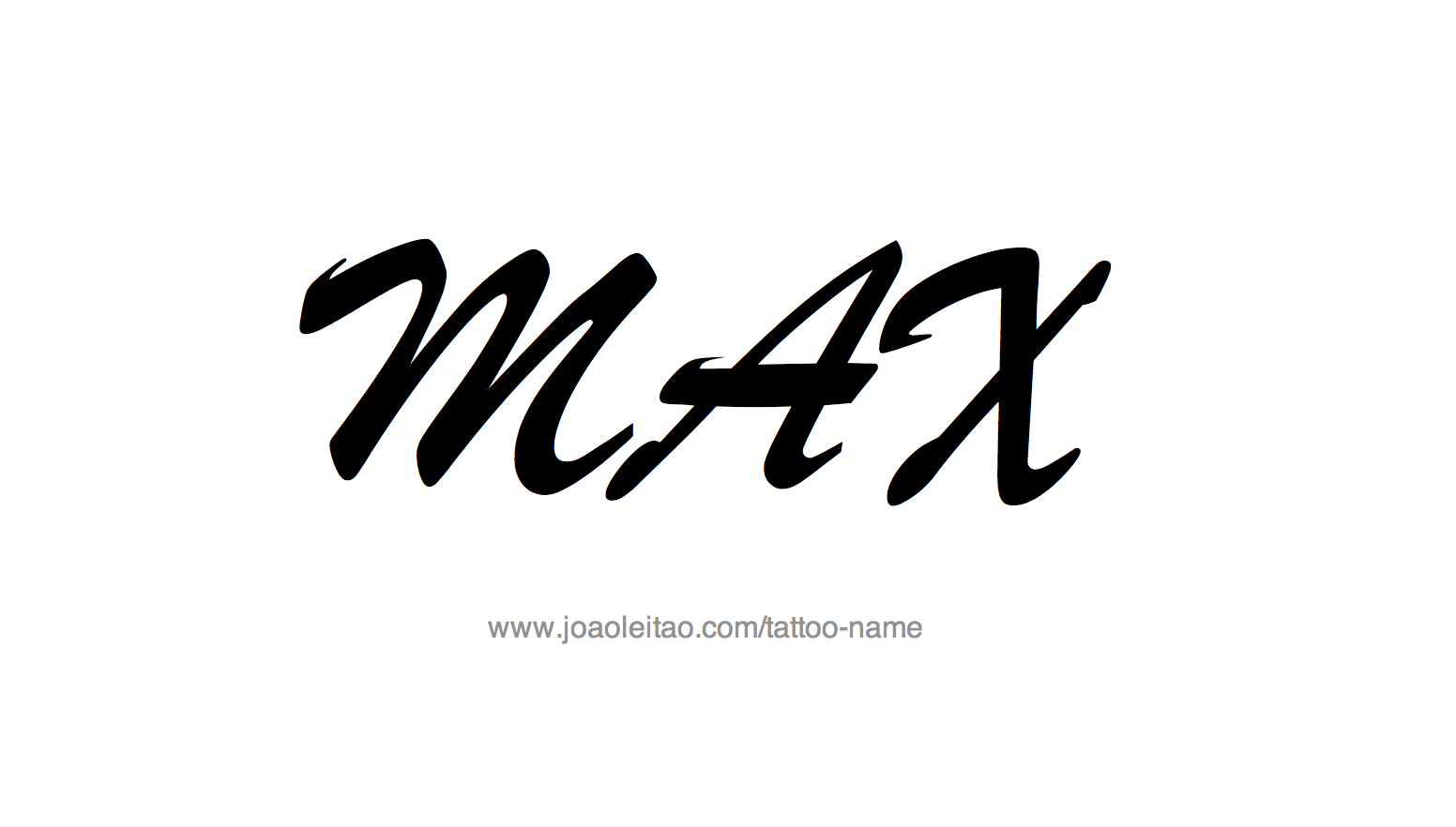 Max Name Tattoo Designs
