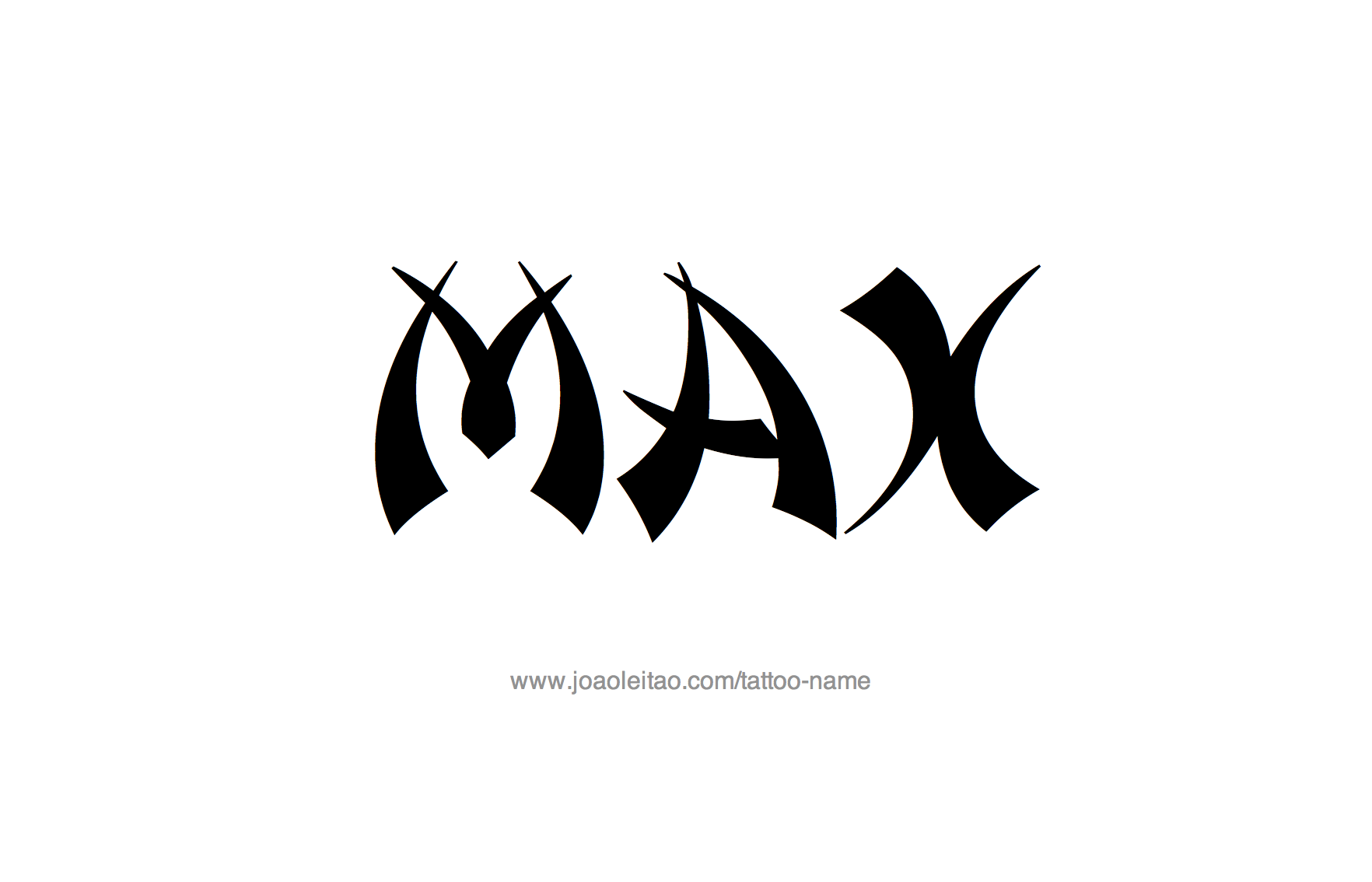 Max Name Tattoo Designs