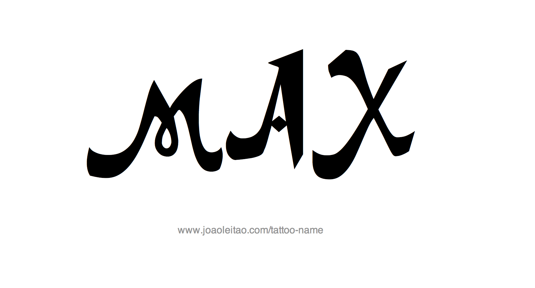 Max Name Tattoo Designs