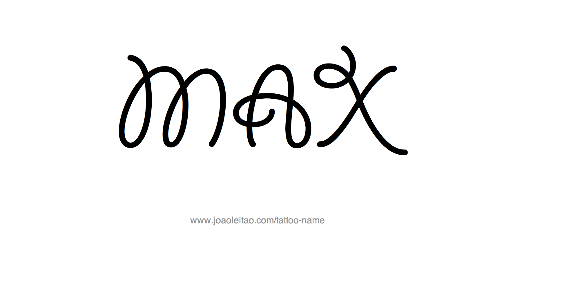 Max Name Tattoo Designs