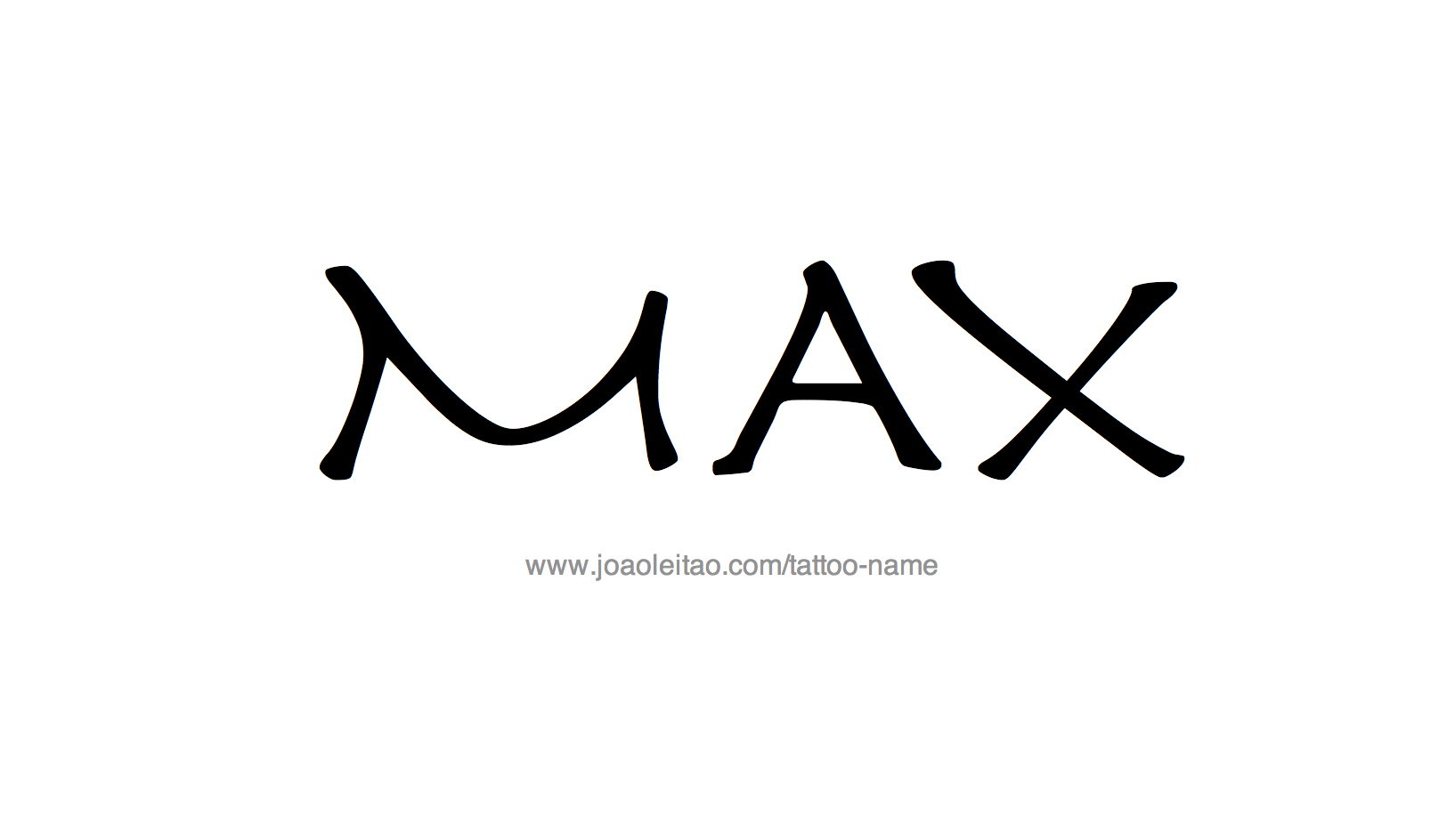 Max Name Tattoo Designs