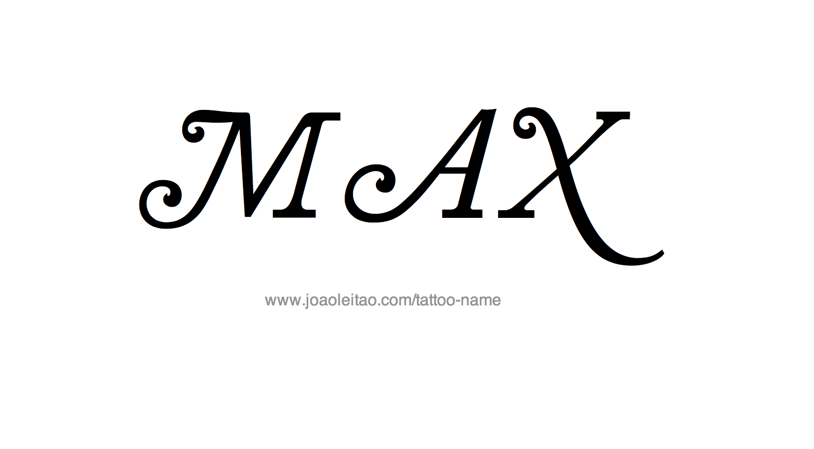 Max Name Tattoo Designs