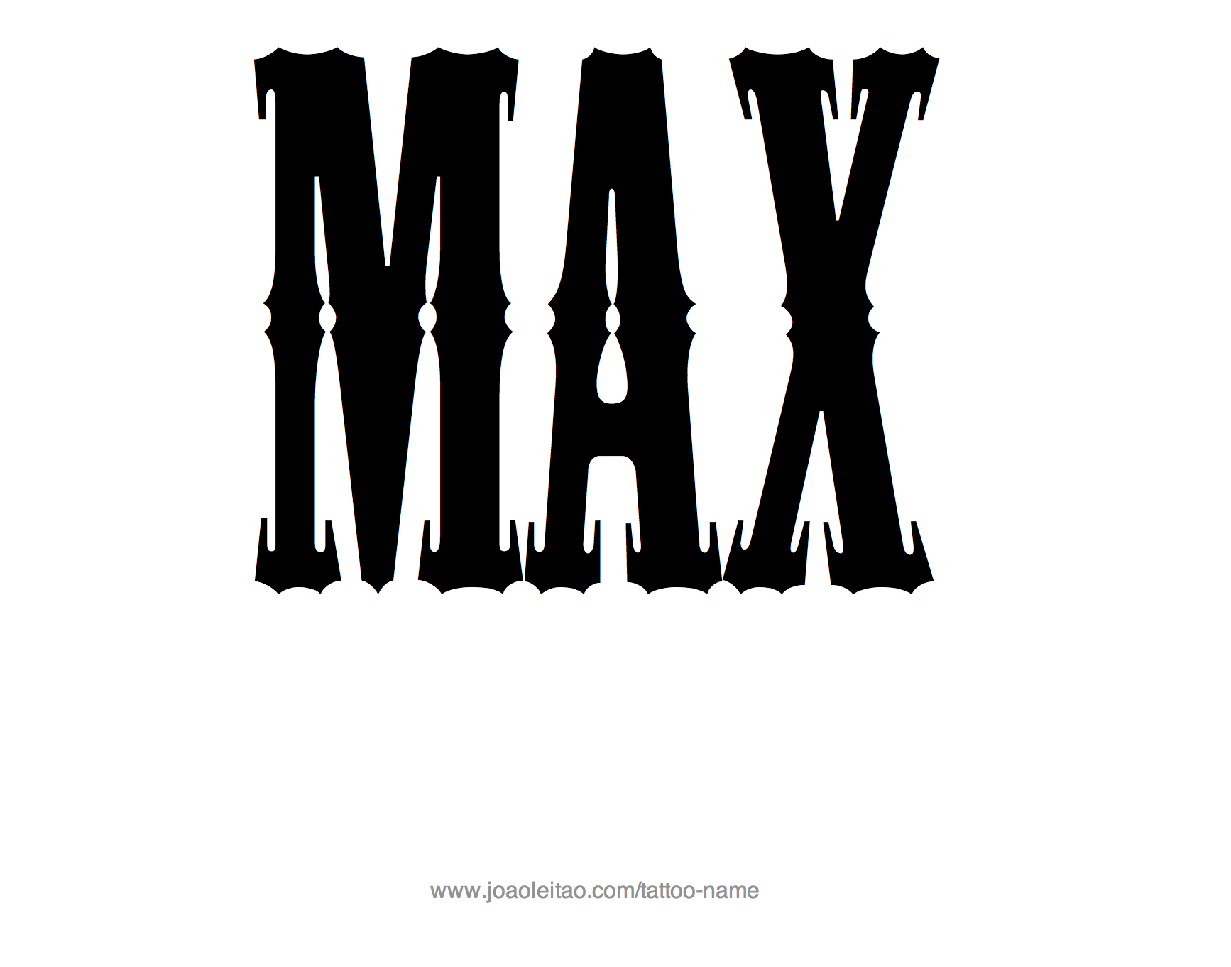 Max Name Tattoo Designs