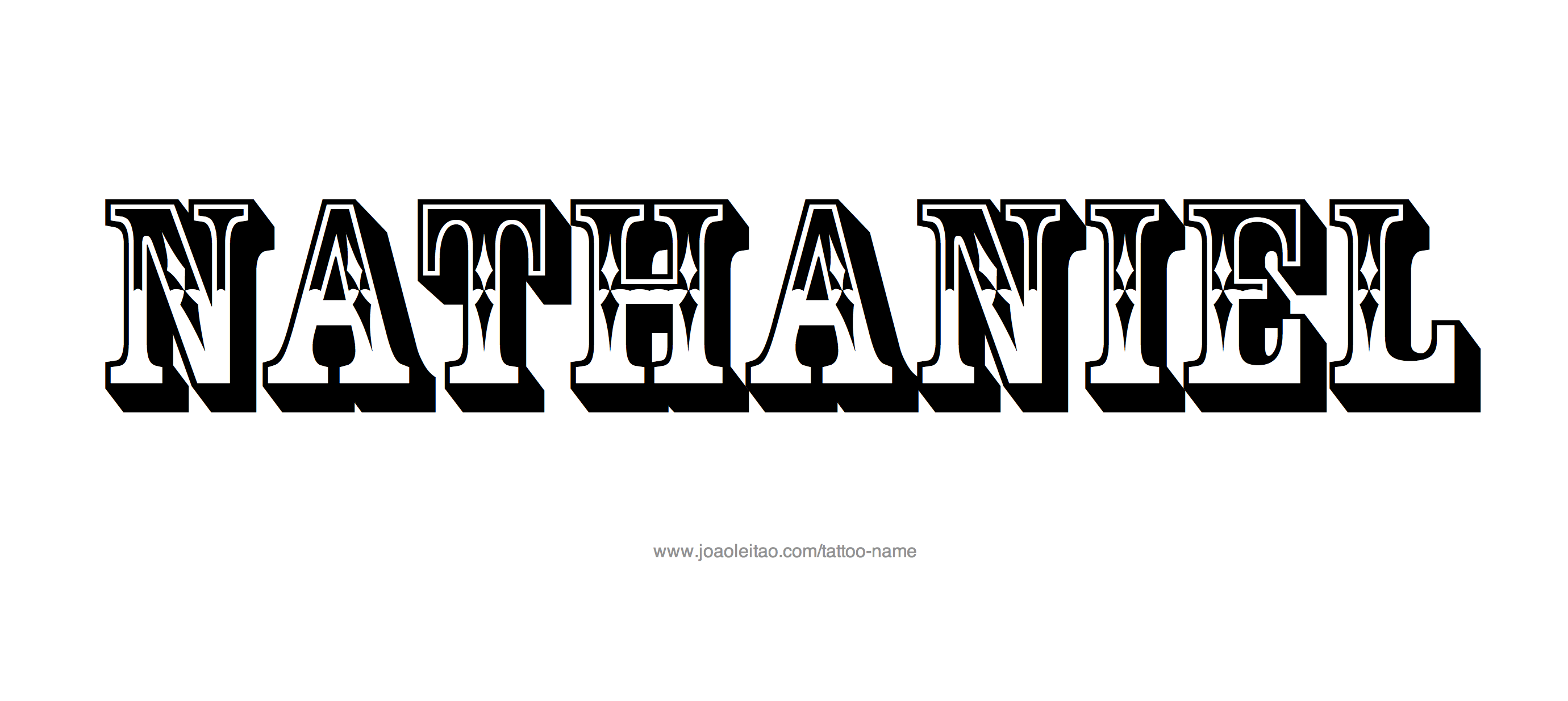Nathaniel Name Tattoo Designs