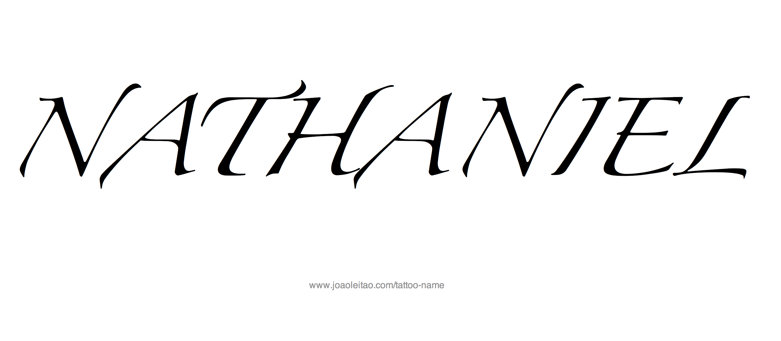 Nathaniel Name Tattoo Designs