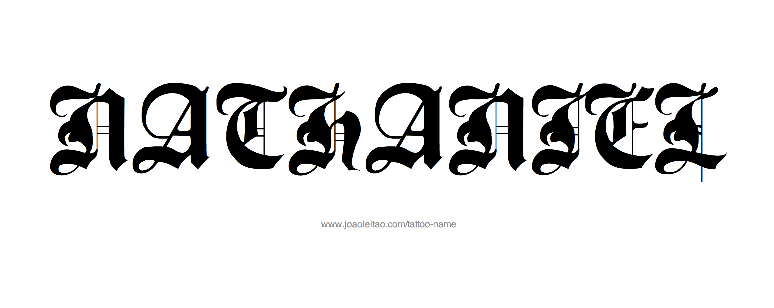 Nathaniel Name Tattoo Designs