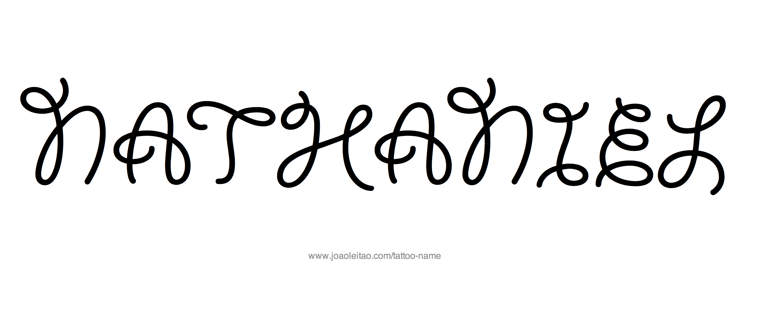 Nathaniel Name Tattoo Designs
