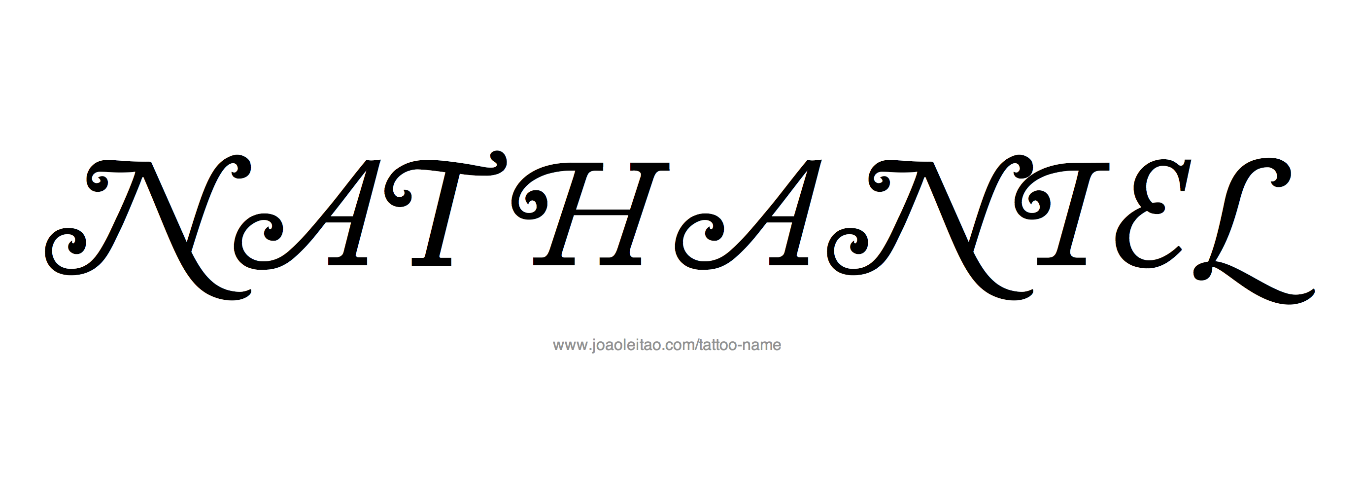 Nathaniel Name Tattoo Designs
