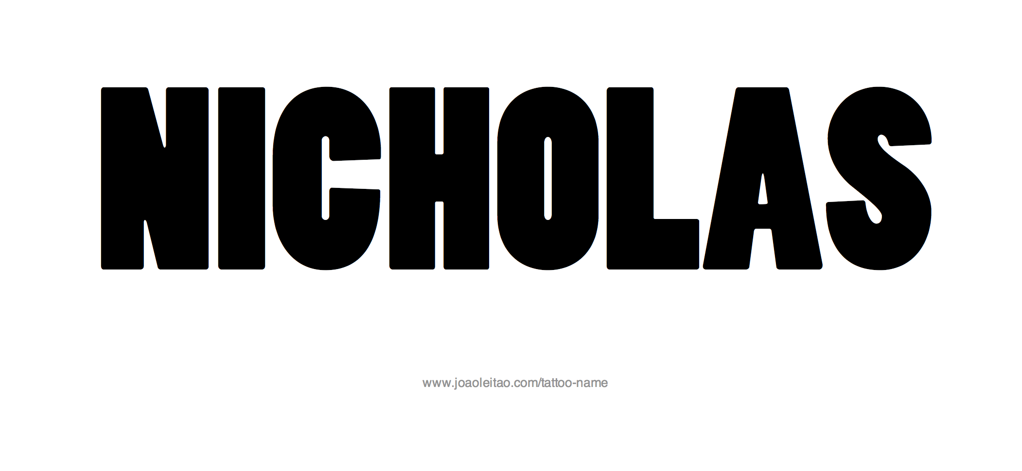 Nicholas Name Tattoo Designs