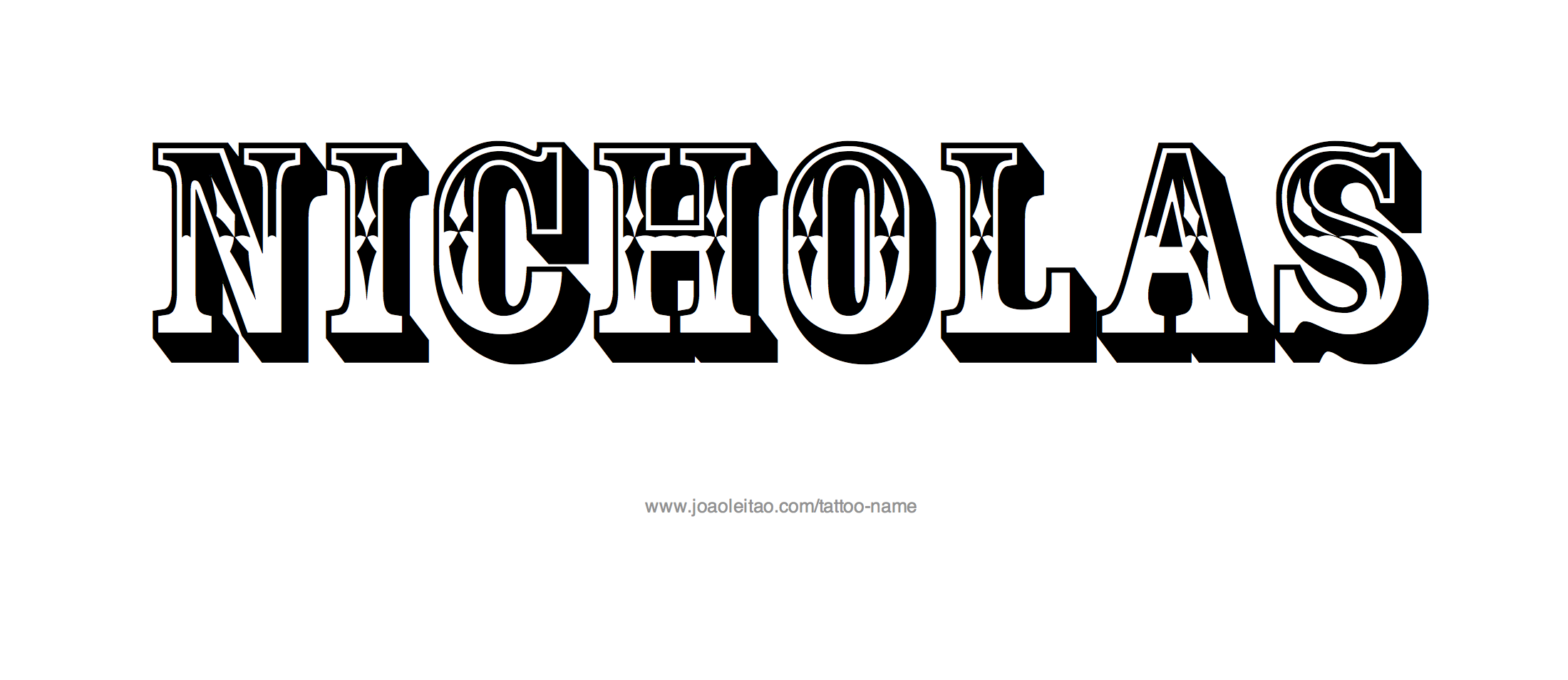 Nicholas Name Tattoo Designs