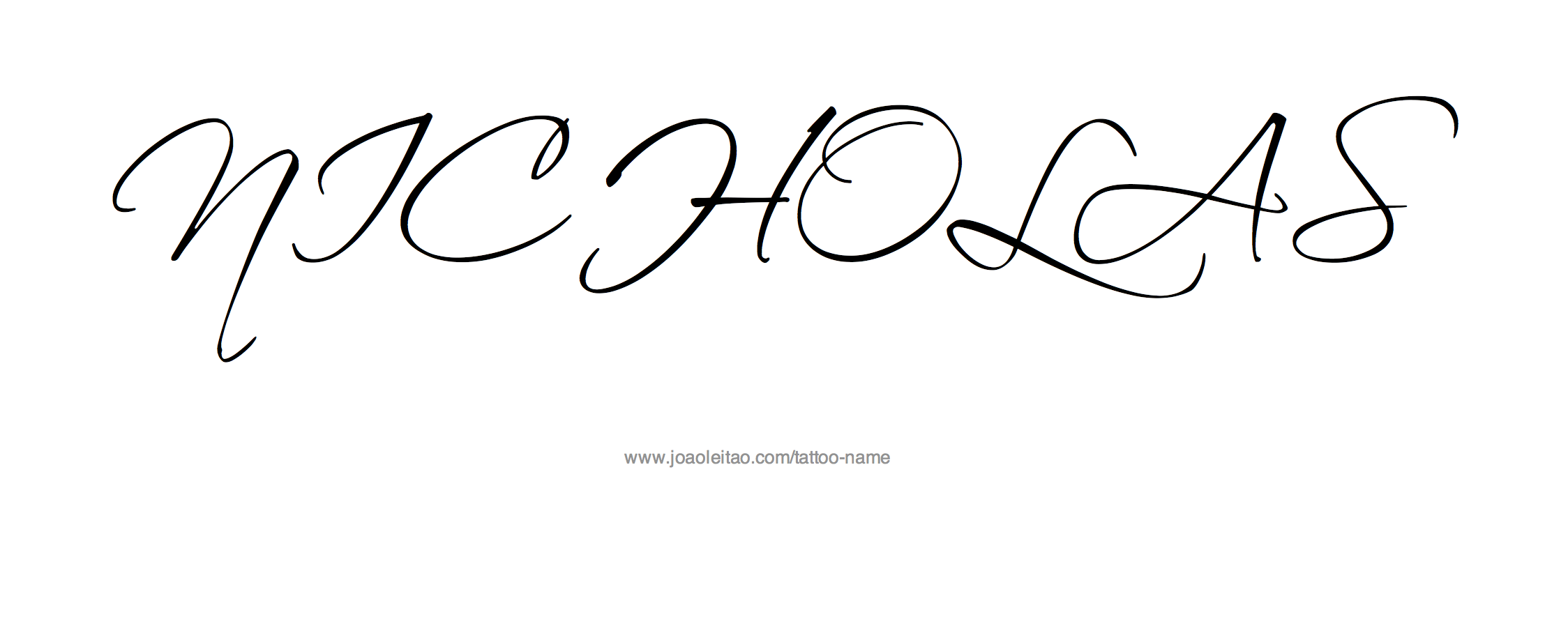Nicholas Name Tattoo Designs