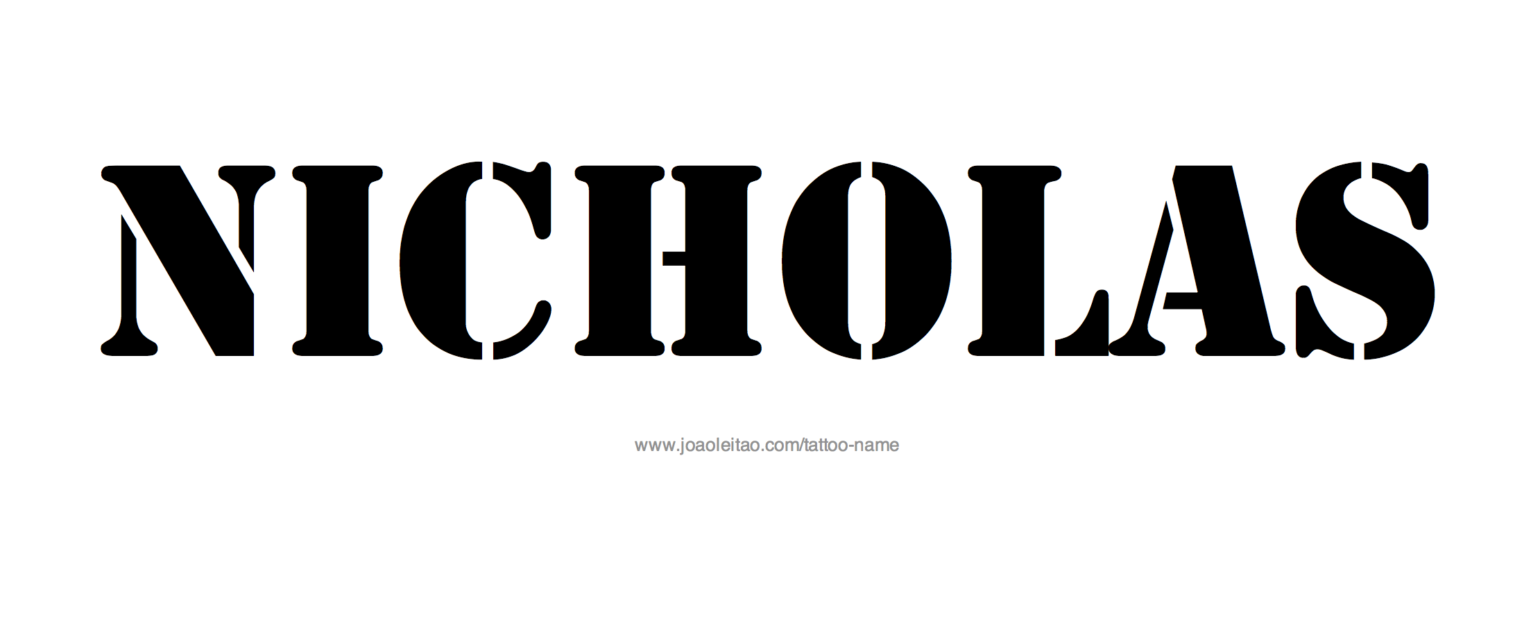 Nicholas Name Tattoo Designs