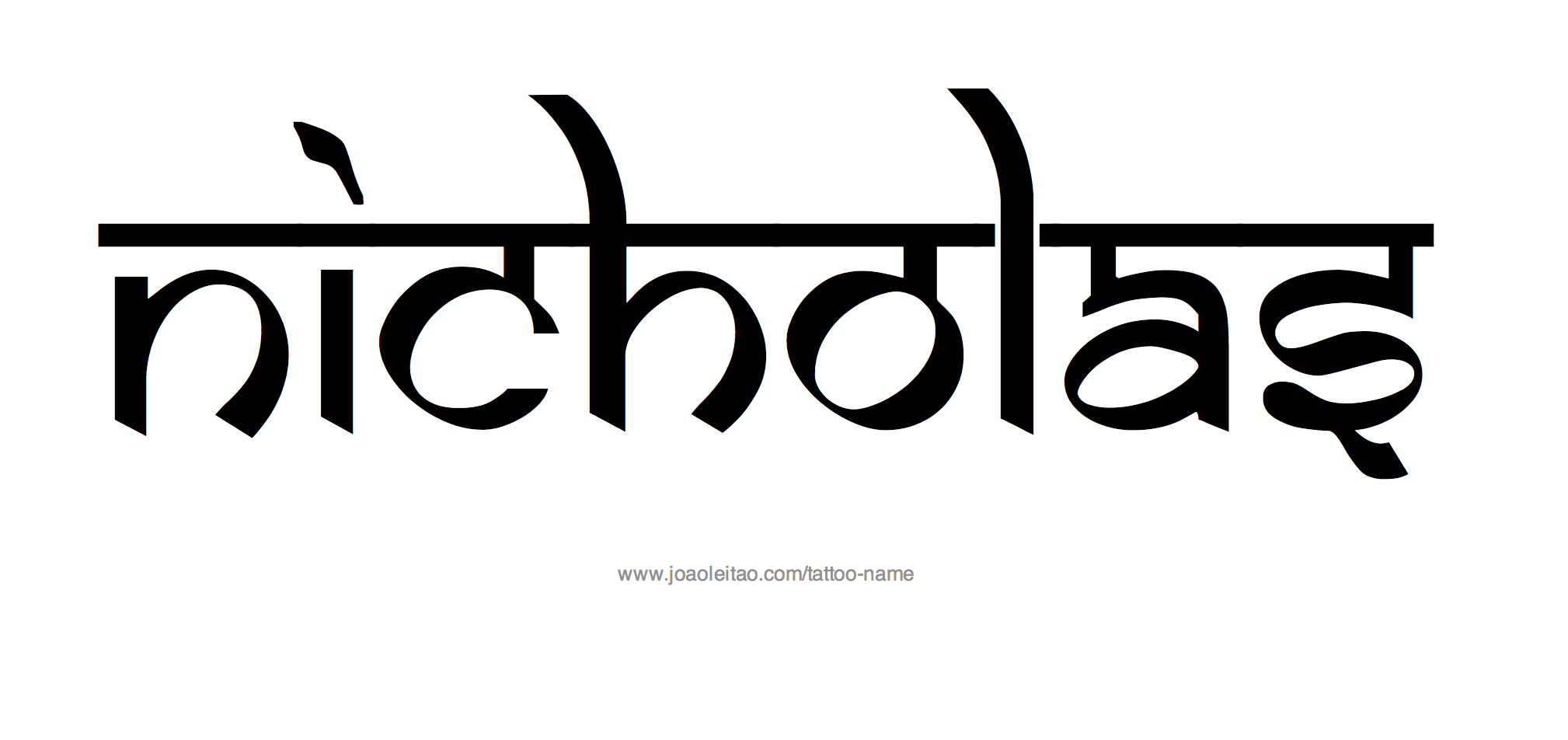 Nicholas Name Tattoo Designs