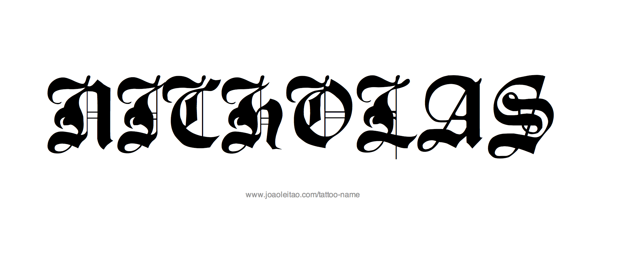 Nicholas Name Tattoo Designs