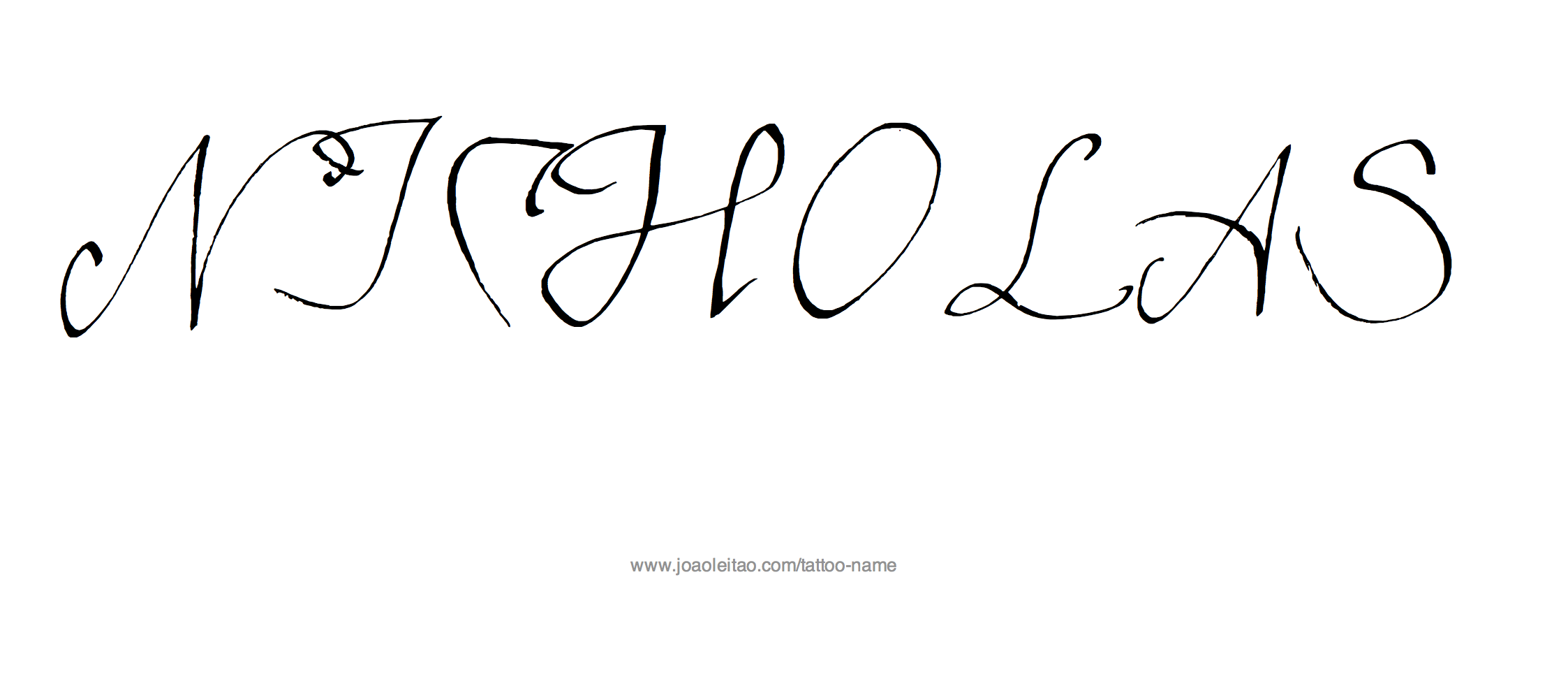 Nicholas Name Tattoo Designs