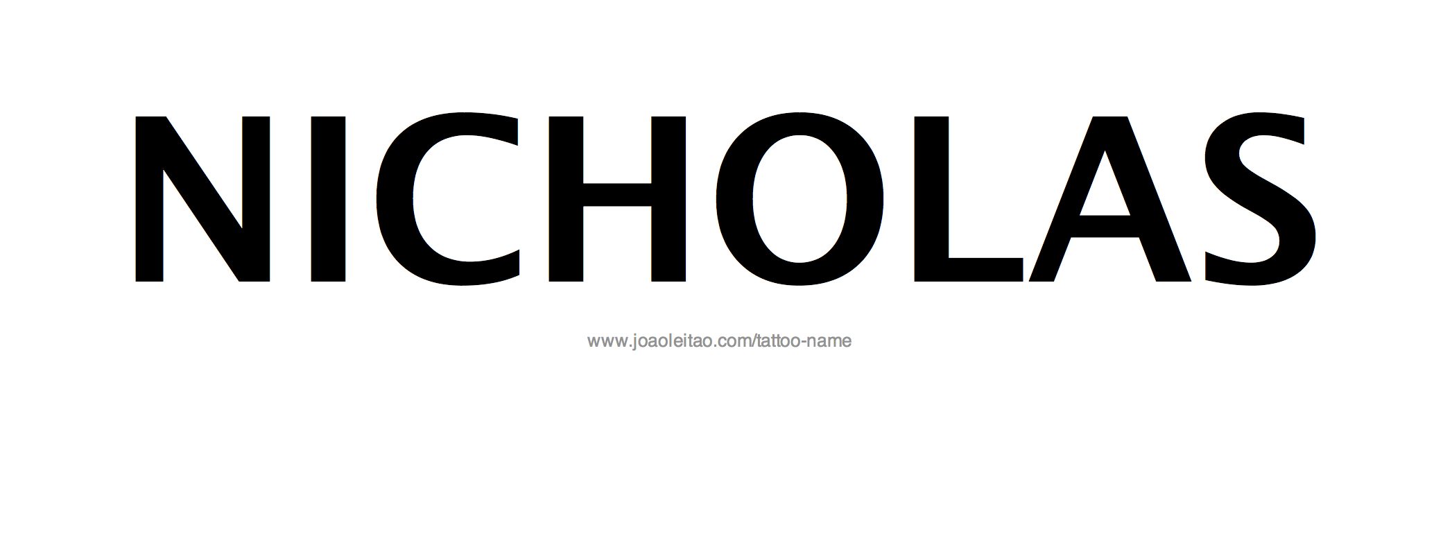 Nicholas Name Tattoo Designs