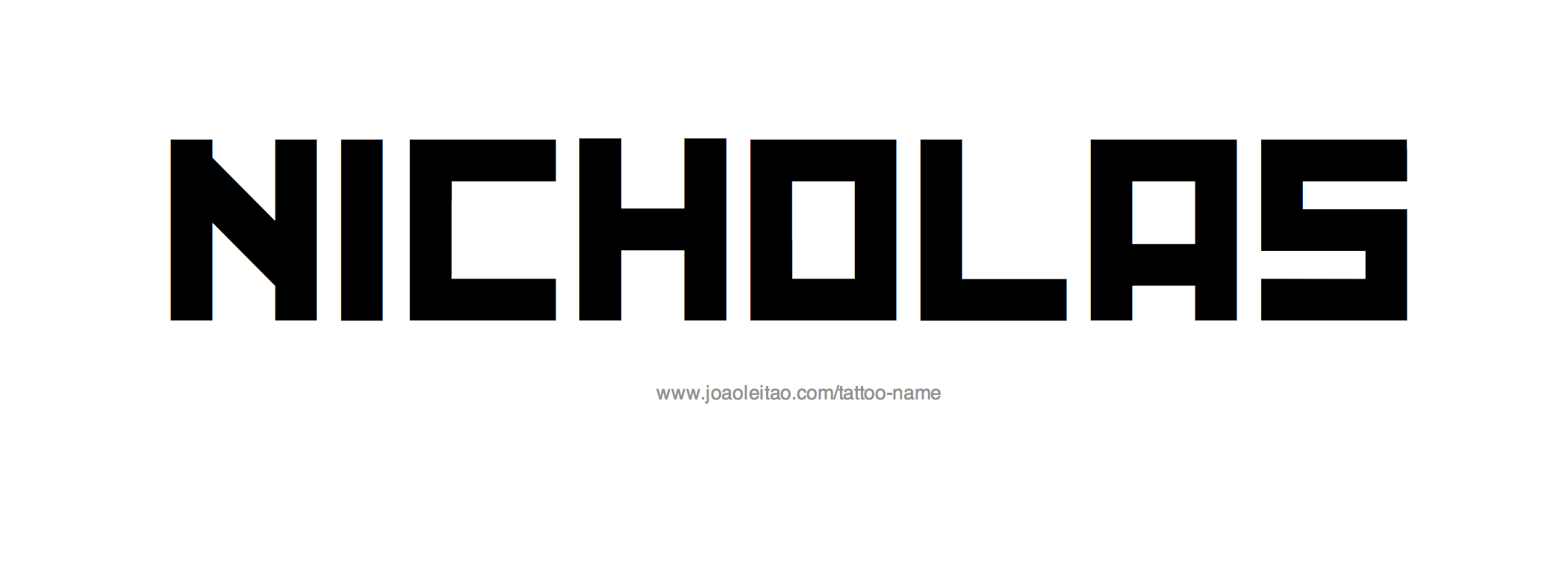 Nicholas Name Tattoo Designs