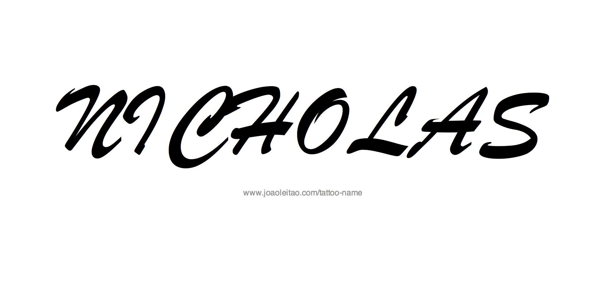 Nicholas Name Tattoo Designs