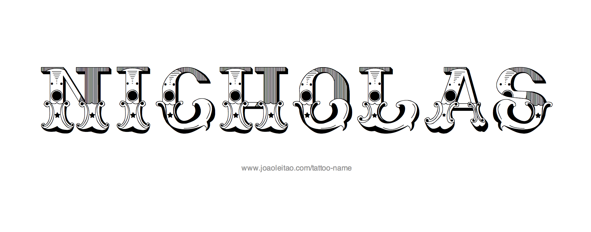 Nicholas Name Tattoo Designs