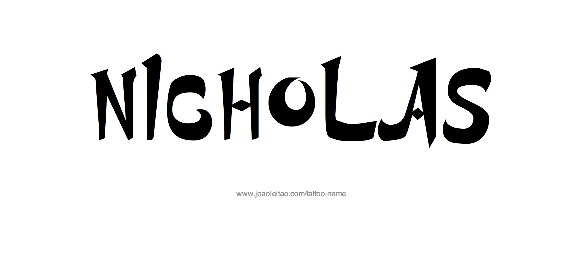 Nicholas Name Tattoo Designs
