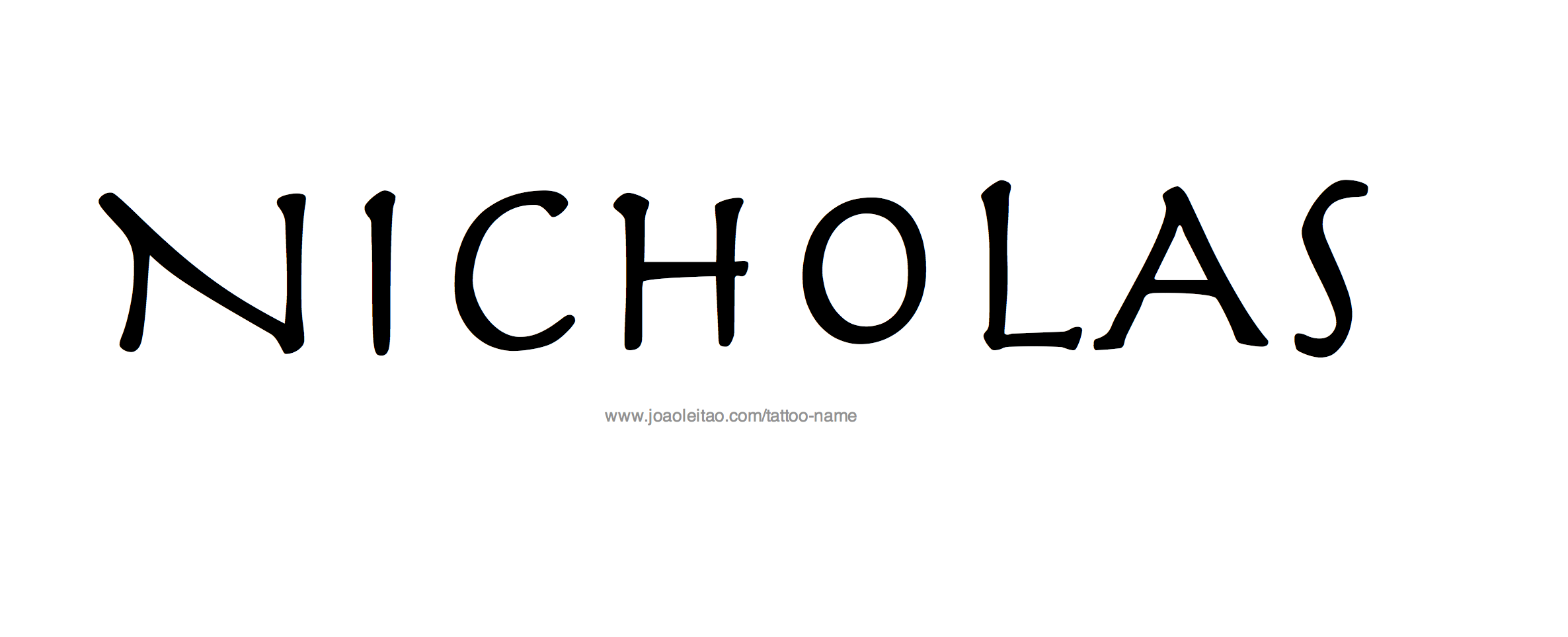 Nicholas Name Tattoo Designs