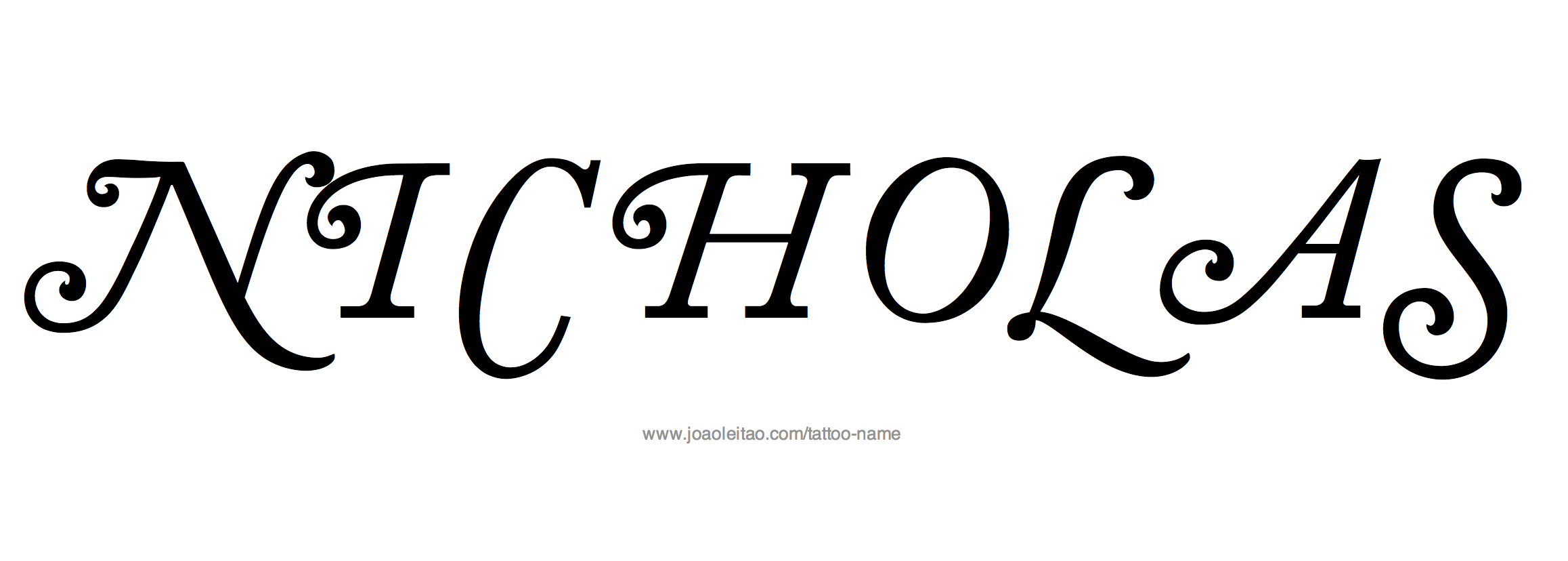 Nicholas Name Tattoo Designs