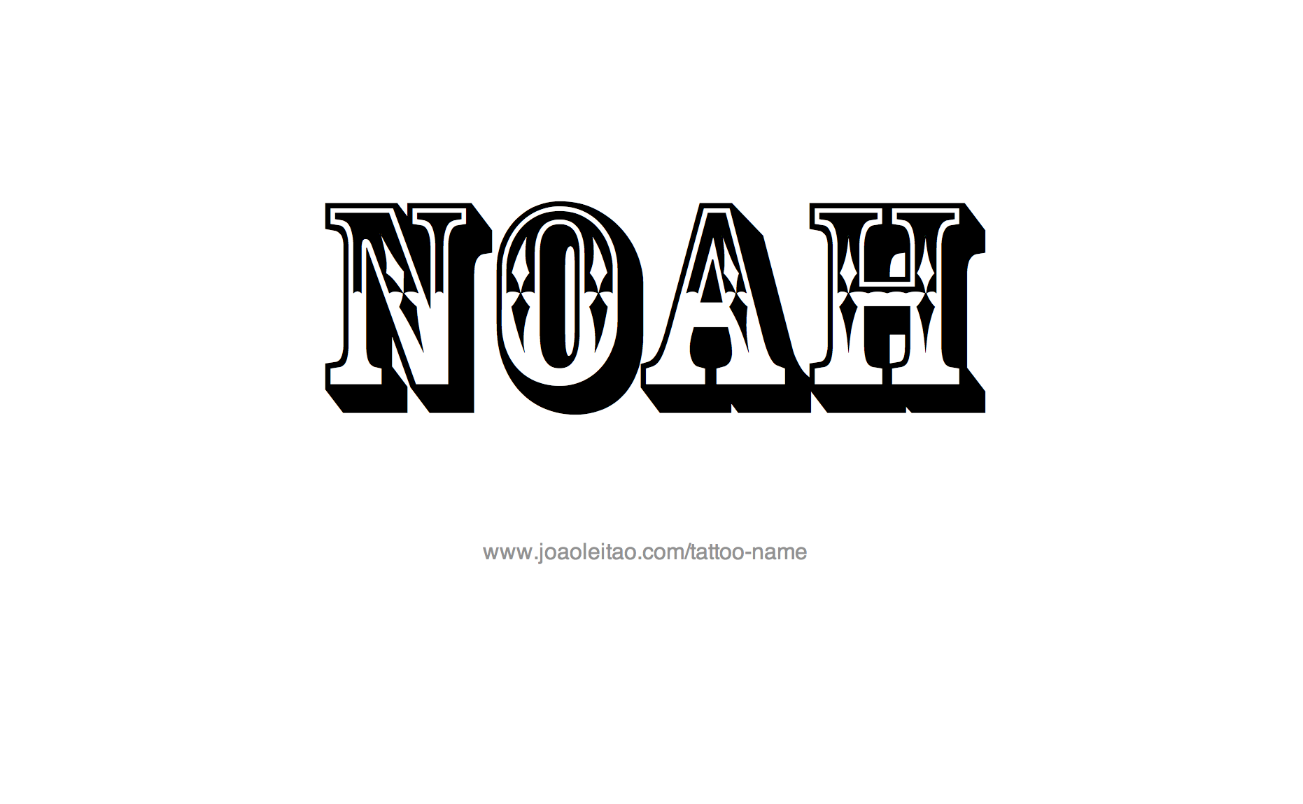 Noah Name Tattoo Designs