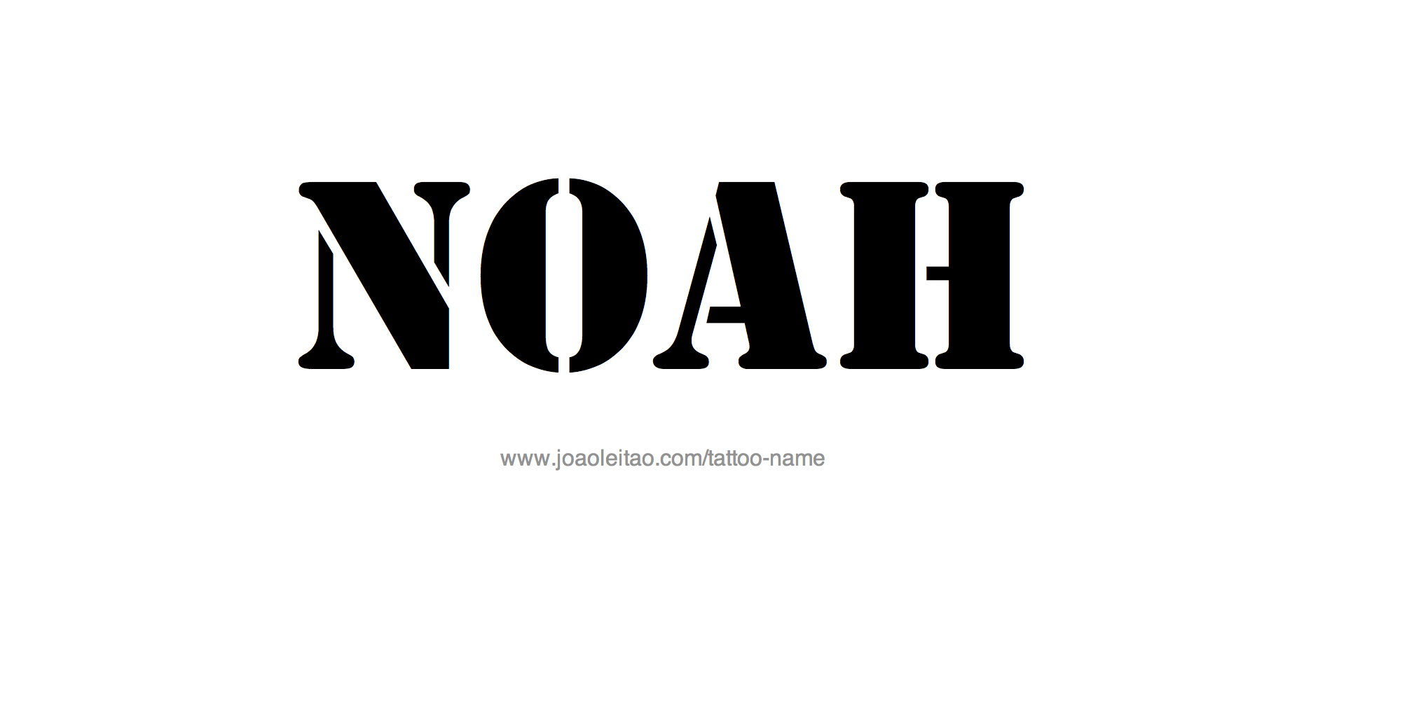 Noah Name Tattoo Designs